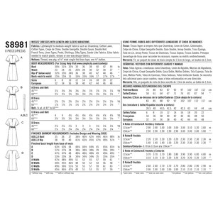 Simplicity Sewing Pattern S8981 Misses' Front Tie Dresses - Etsy Canada