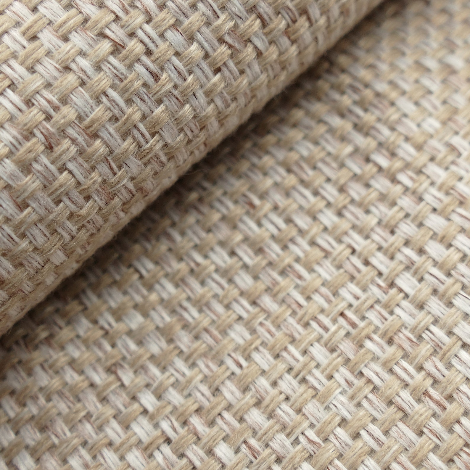 Panama Basketweave Woollen Linen Look Durable Soft Furnishing | Etsy