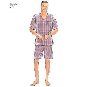 Simplicity Men's Classic Pajamas & Robe Sewing Pattern S1021 - Etsy UK