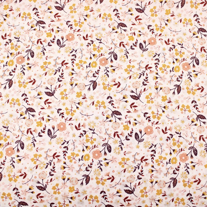 Ditsy Flowers Organic Cotton Poplin Soft Woven Floral Pattern Women ...