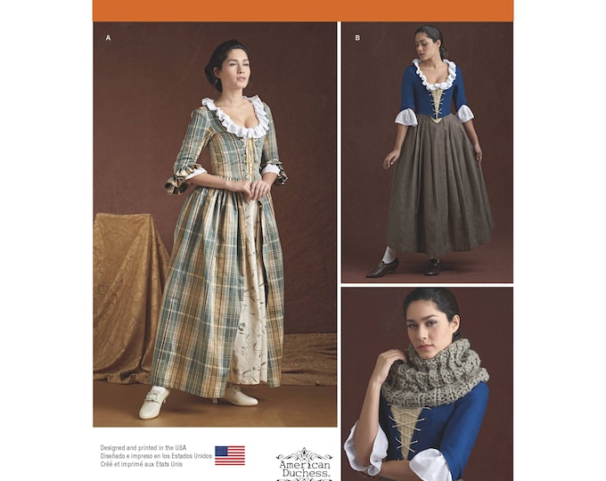 S8161 Sewing Pattern Georgian Misses' Costume Jacket Chemise Claire ...