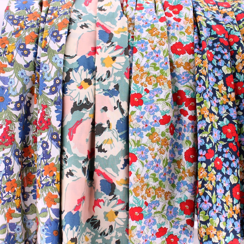 Pima Cotton Lawn Floral Pattern Dressmaking Light Woven Women Quilting ...