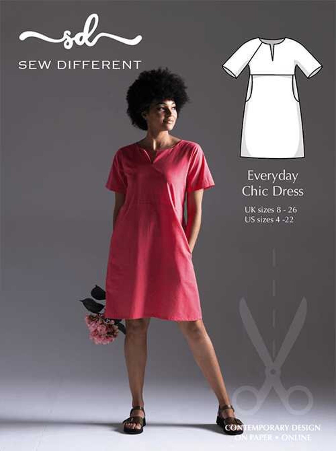 Everyday Chic Dress Fabric Sewing Pattern - by Sew Different - Etsy