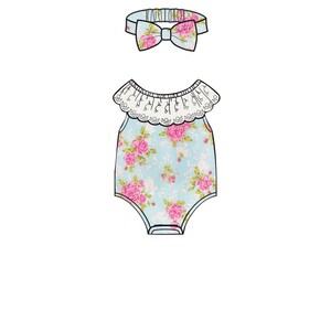 Simplicity Sewing Pattern S8933 Babies' Knit Rompers, Pants, Shorts and Headband - Etsy