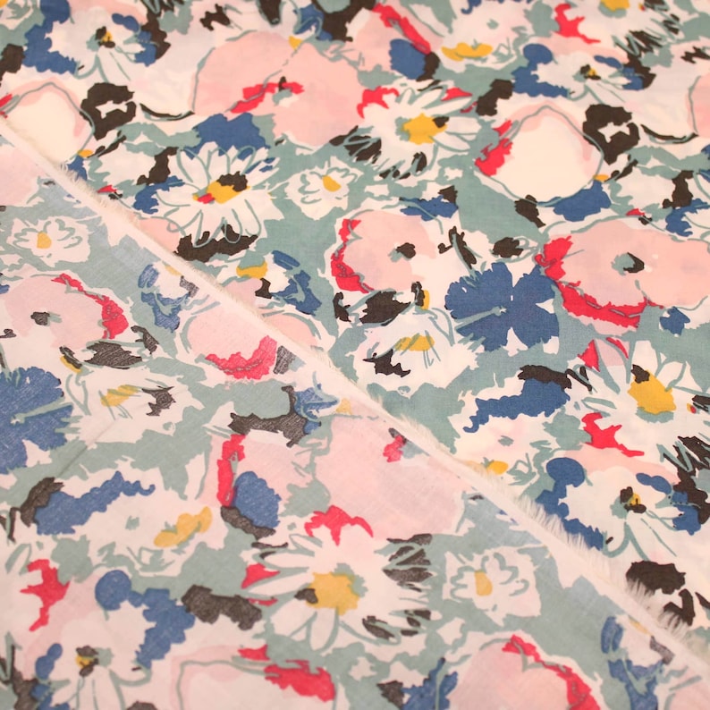 Pima Cotton Lawn Floral Pattern Dressmaking Light Woven Women - Etsy