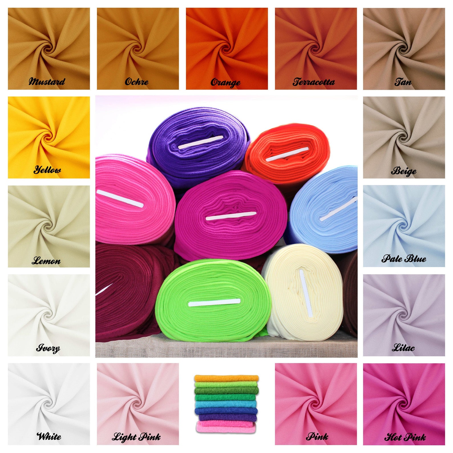 Warm Anti Pill Polar Fleece Fabric Soft Washable Material Kids Wide 30 ...