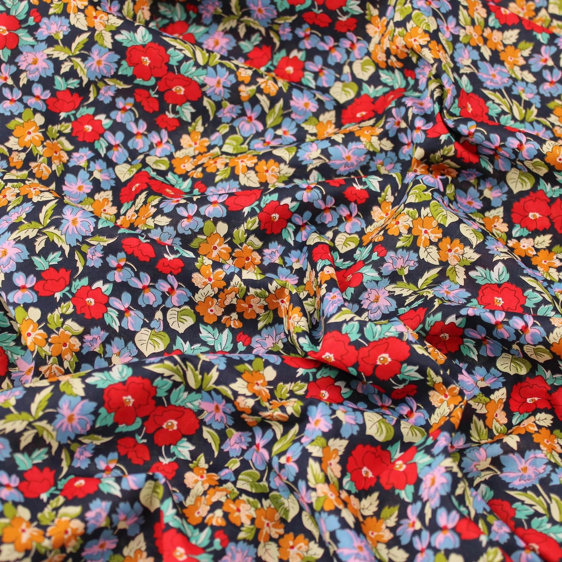 Pima Cotton Lawn Floral Pattern Dressmaking Light Woven Women - Etsy UK