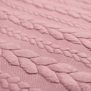 Cable Knit Jacquard Stretch Jersey Ponte Roma Double Braid Pattern ...