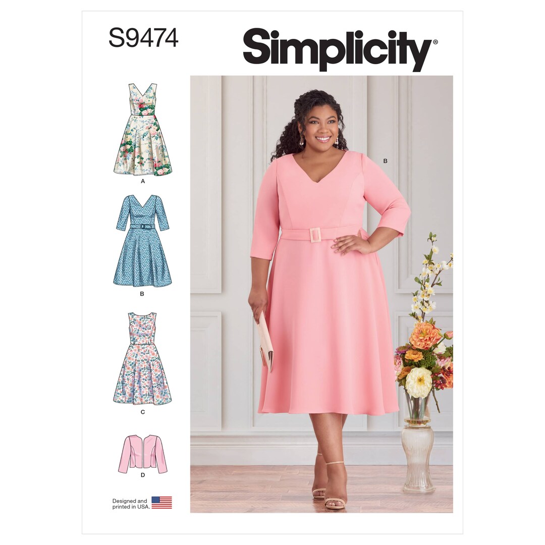 Simplicity Sewing Pattern S9474 Women's Dresses and Jacket - Etsy