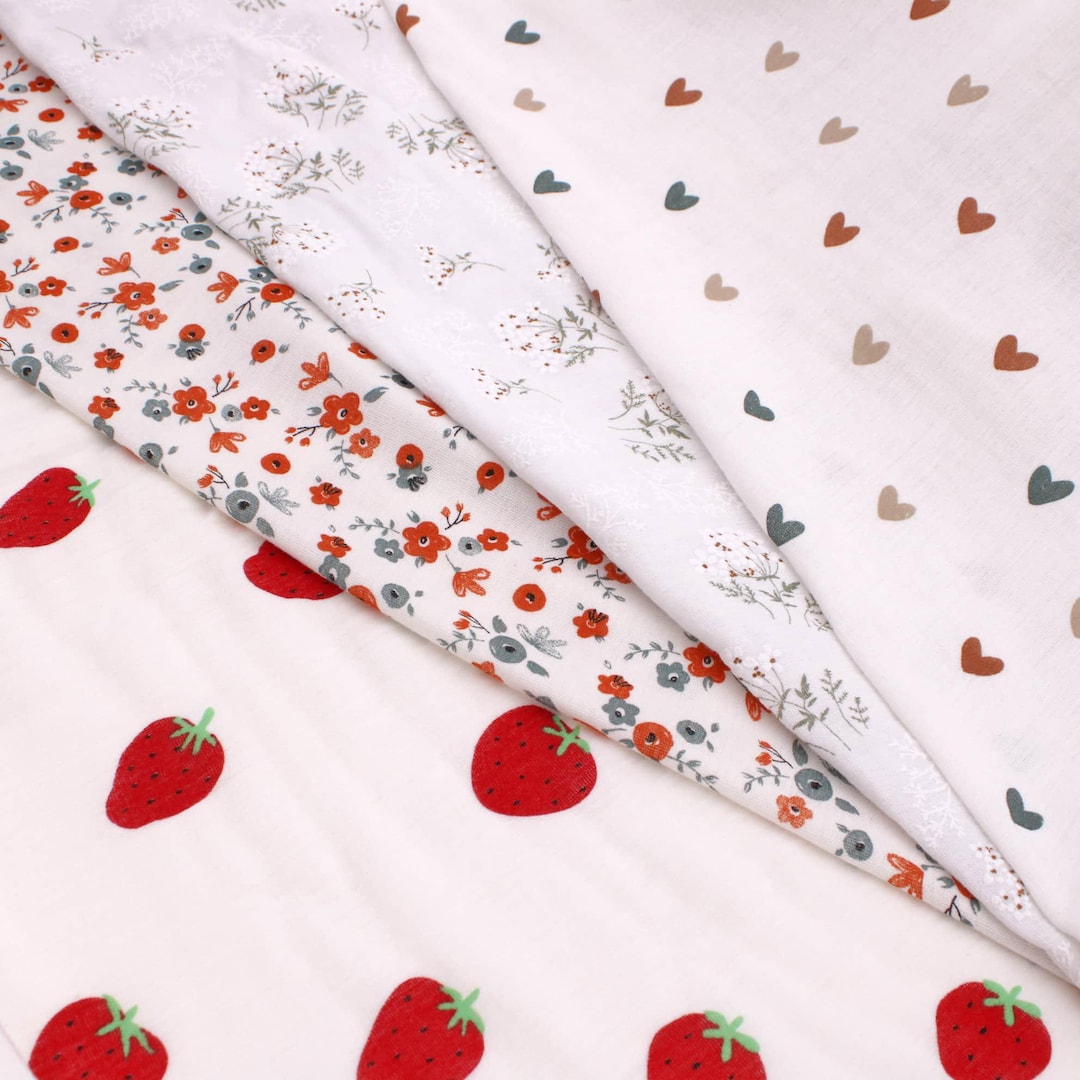 Adelle Printed 100% Cotton Double Gauze Muslin Light Dressmaking Sewing ...