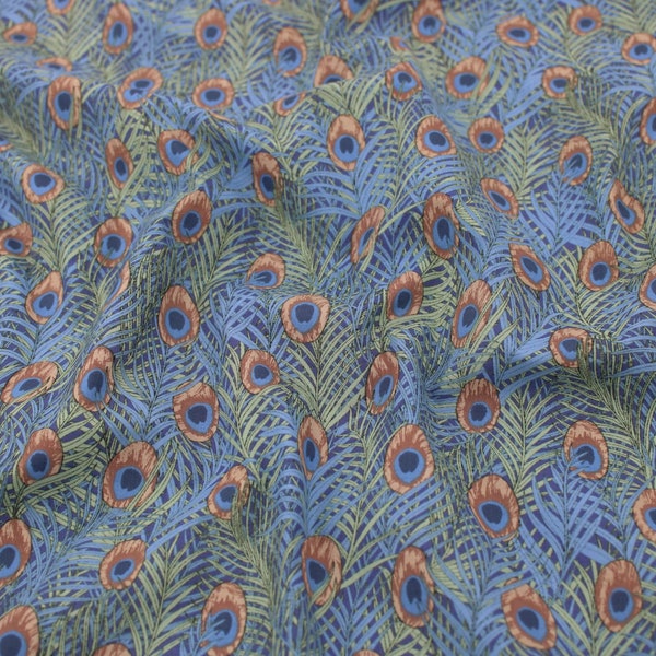 Peacock Fabric - Etsy UK