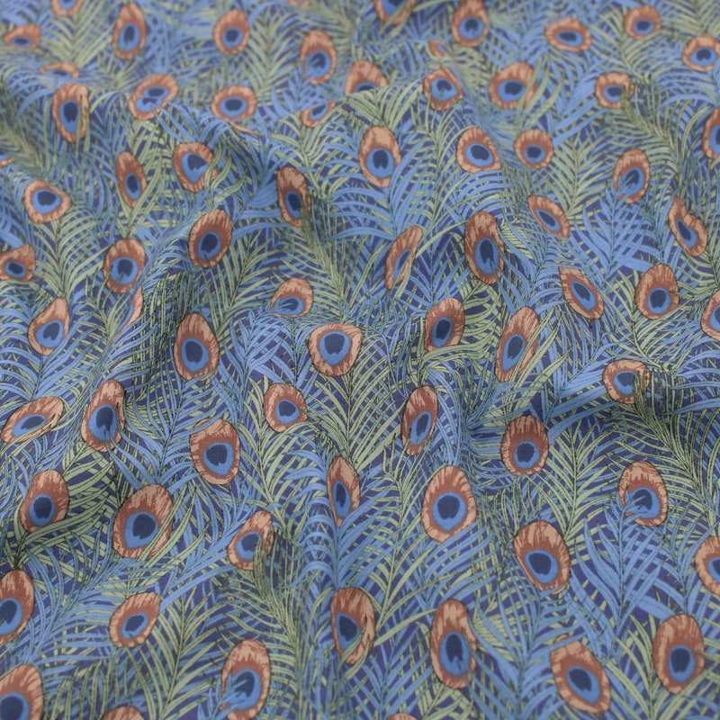 Peacock Print Fabric - Etsy