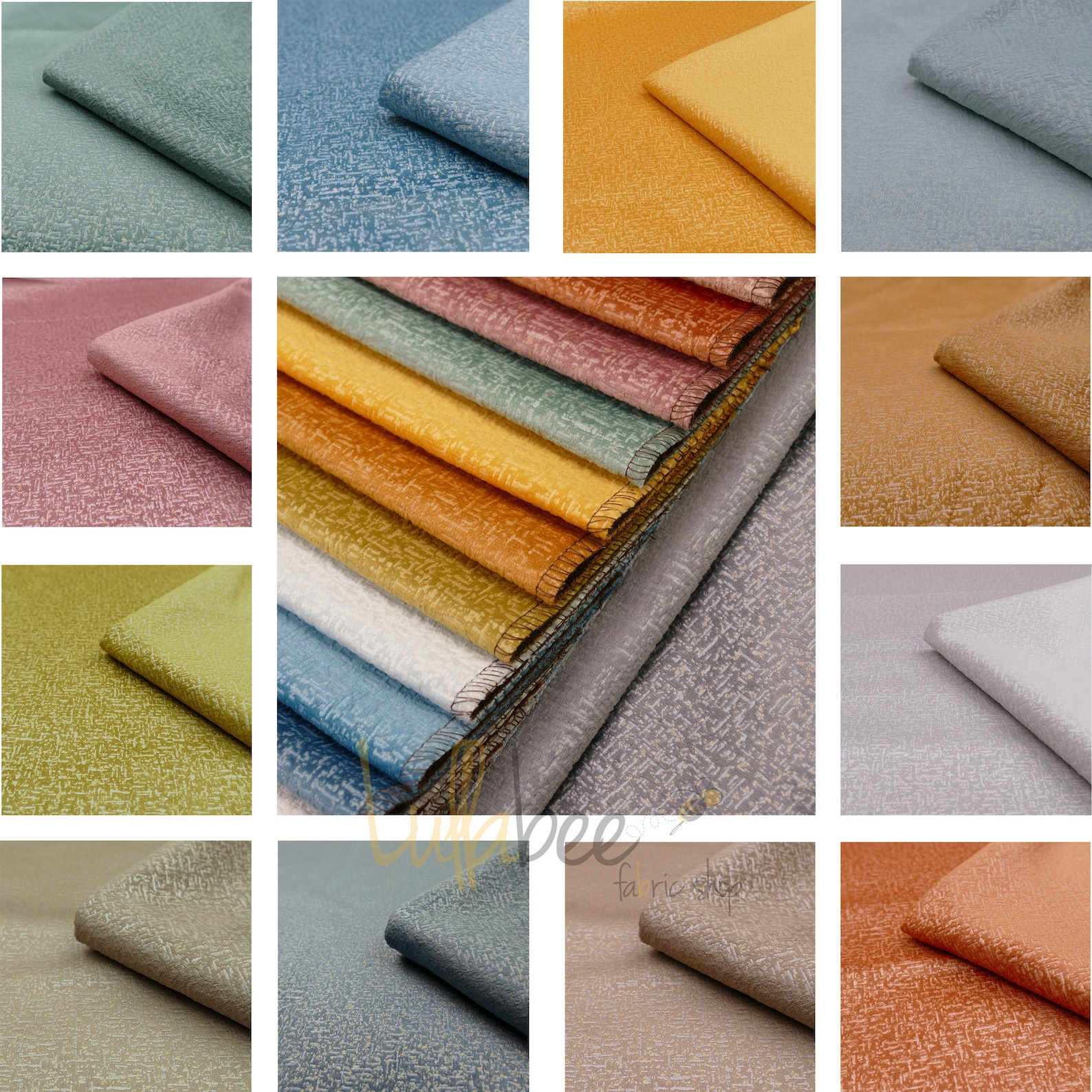 Vienna Textured Velvet Chenille Durable Soft Furnishing Upholstery Sofa ...