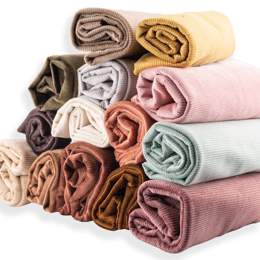 100% Cotton Corduroy 11 Wale Fabric Material in 25 Colours, 145cm Wide ...