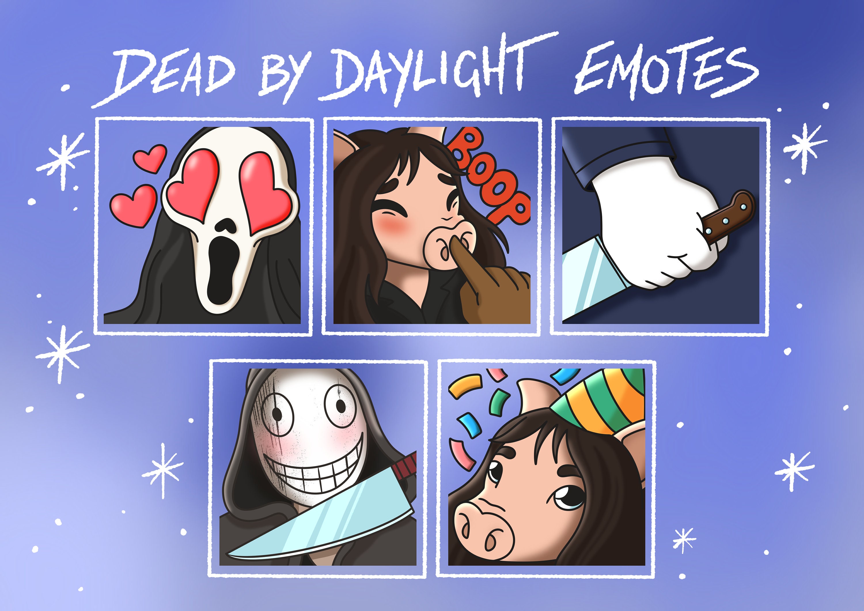 Cute Custom Dead by Daylight Emote Pack for Twitch - Etsy