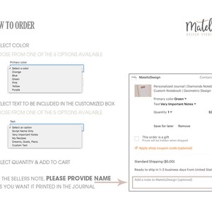 Personalized Journal | Triangles Design Notebook | Custom Notebook ...