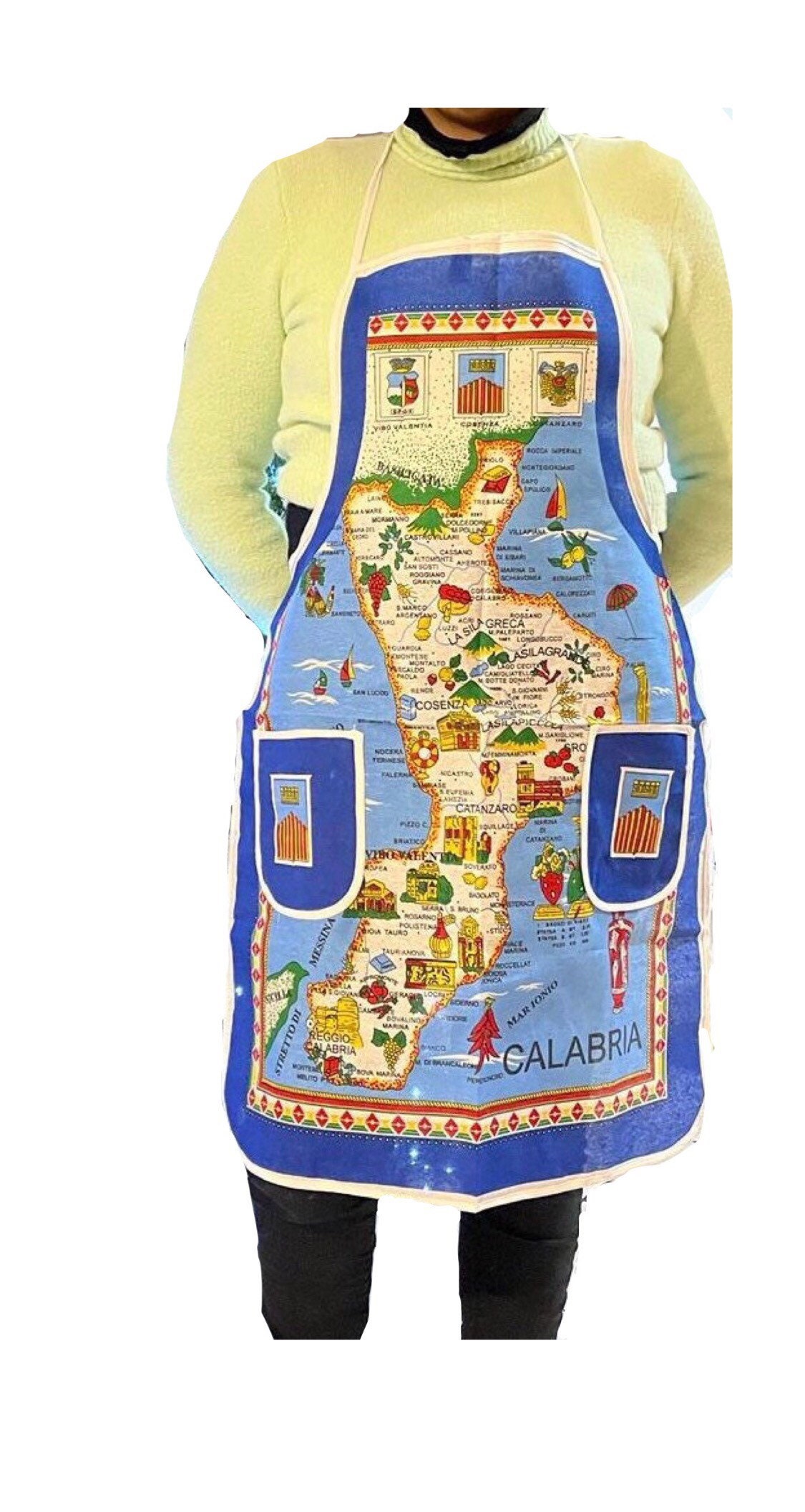 Italian Apron Calabrian Apron Calabria Kitchen Apron Kitchen Chef ...