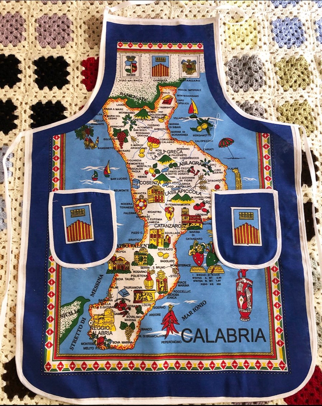 Italian Apron Calabrian Apron Calabria Kitchen Apron Kitchen Chef ...