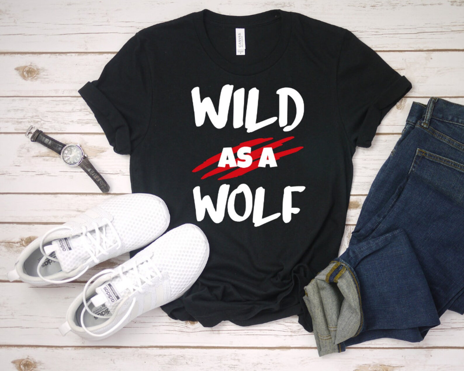 Wolf Tee Shirt Wild as a Wolf Tshirt Love Wolves Wolf T | Etsy