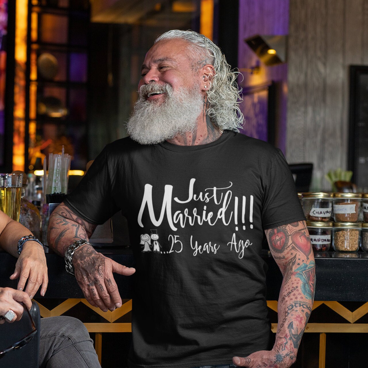 Just Married 25 Years Ago 25 Year Wedding Anniversary - Etsy