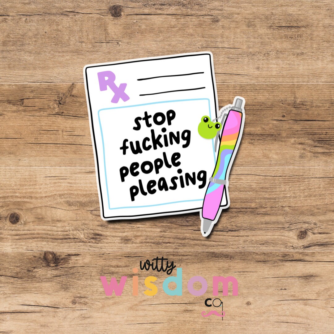 Stop People Pleasing Vinyl Sticker - Etsy
