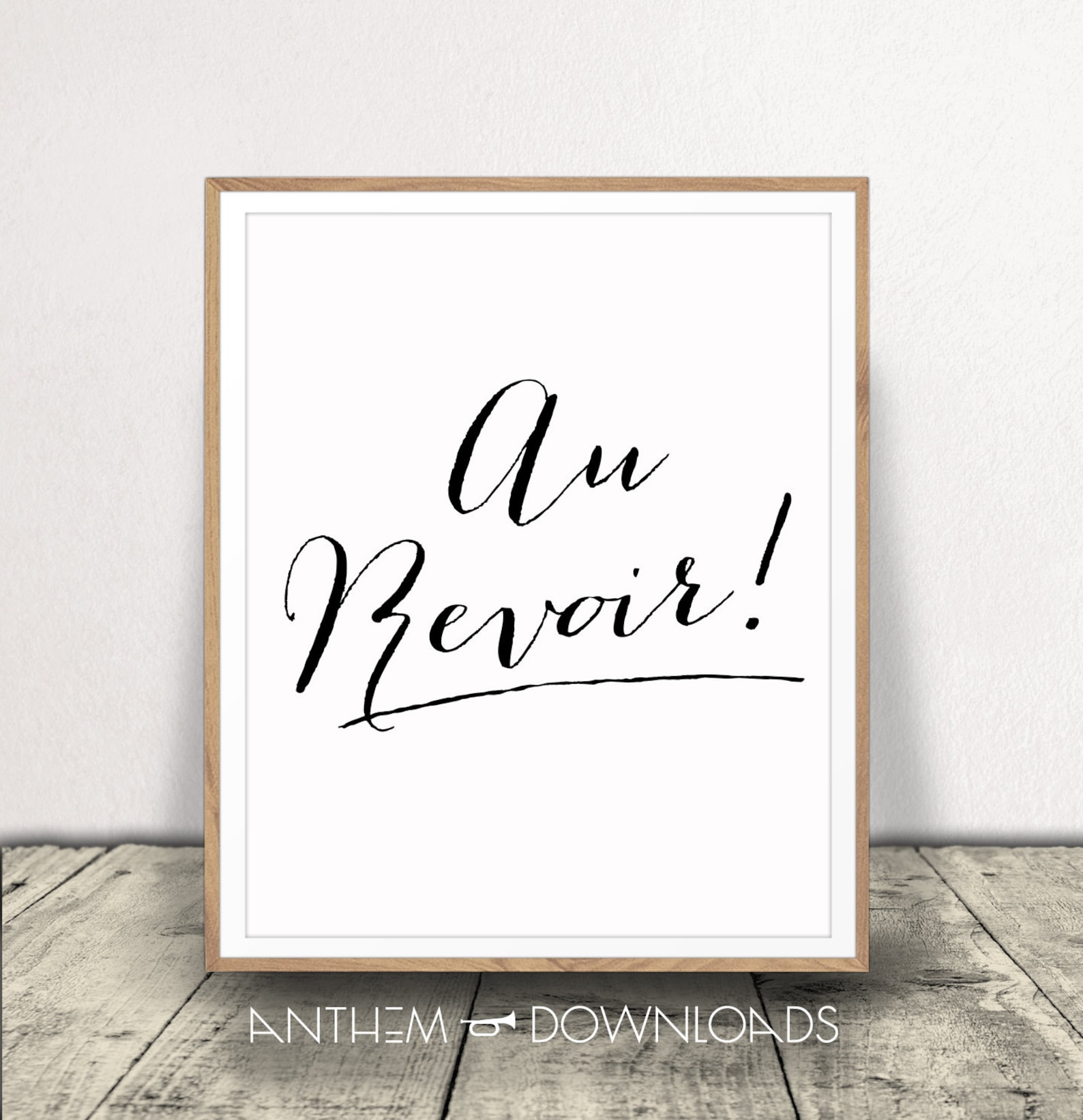Au Revoir Art Print - Typography Poster - French Postcard - Goodbye ...