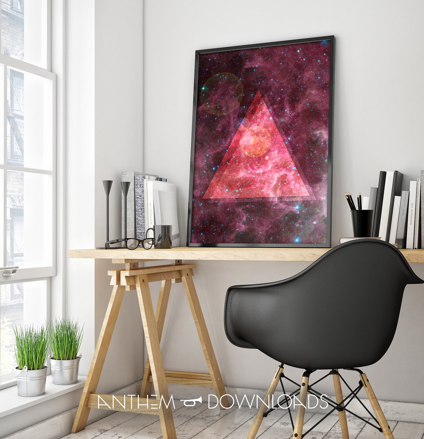 Cosmic Triangle Art Print Digital Download Cosmos Poster - Etsy
