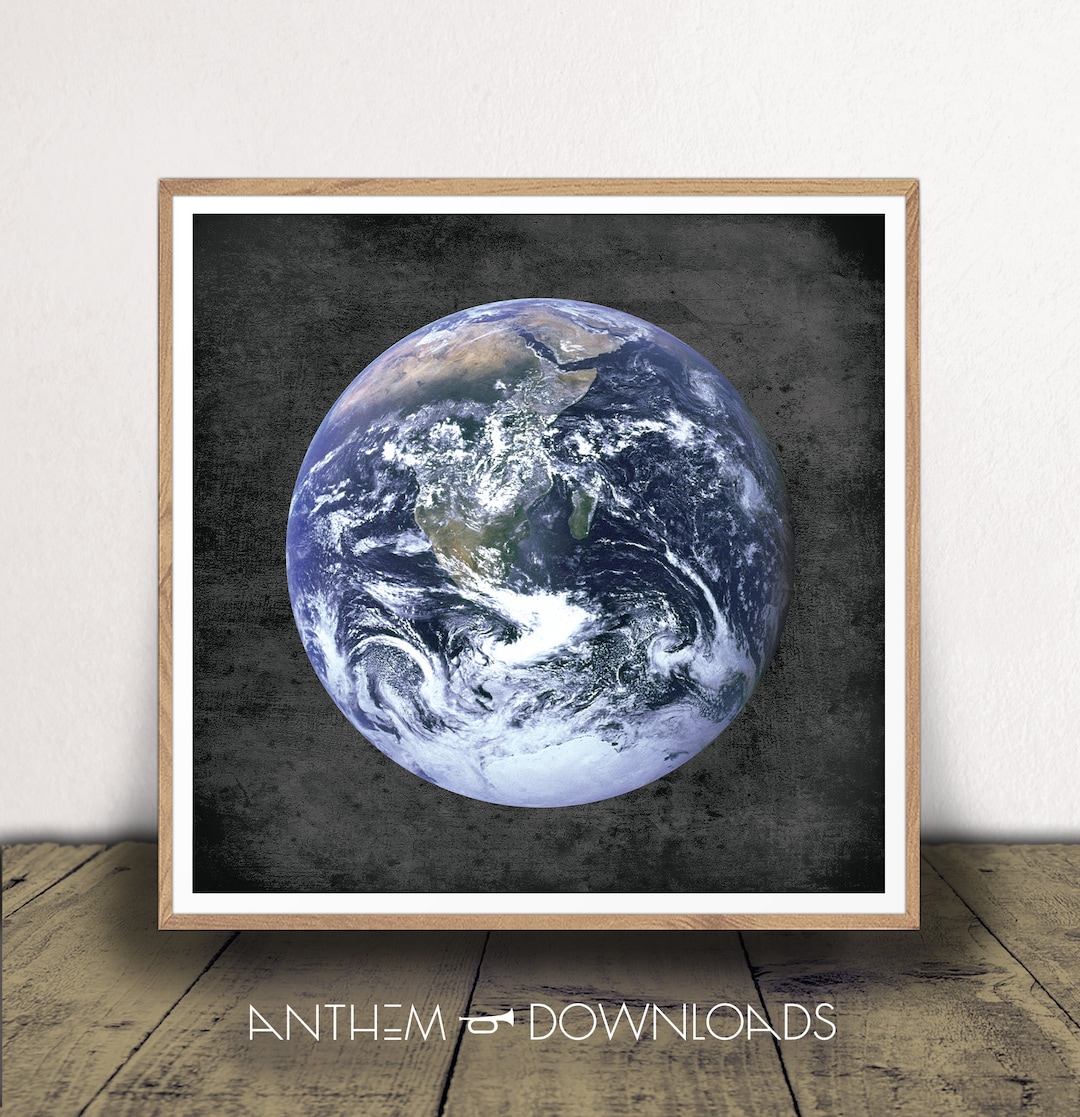 Earth Art Print - Planet Earth Poster - Solar System Wall Art - X-large ...
