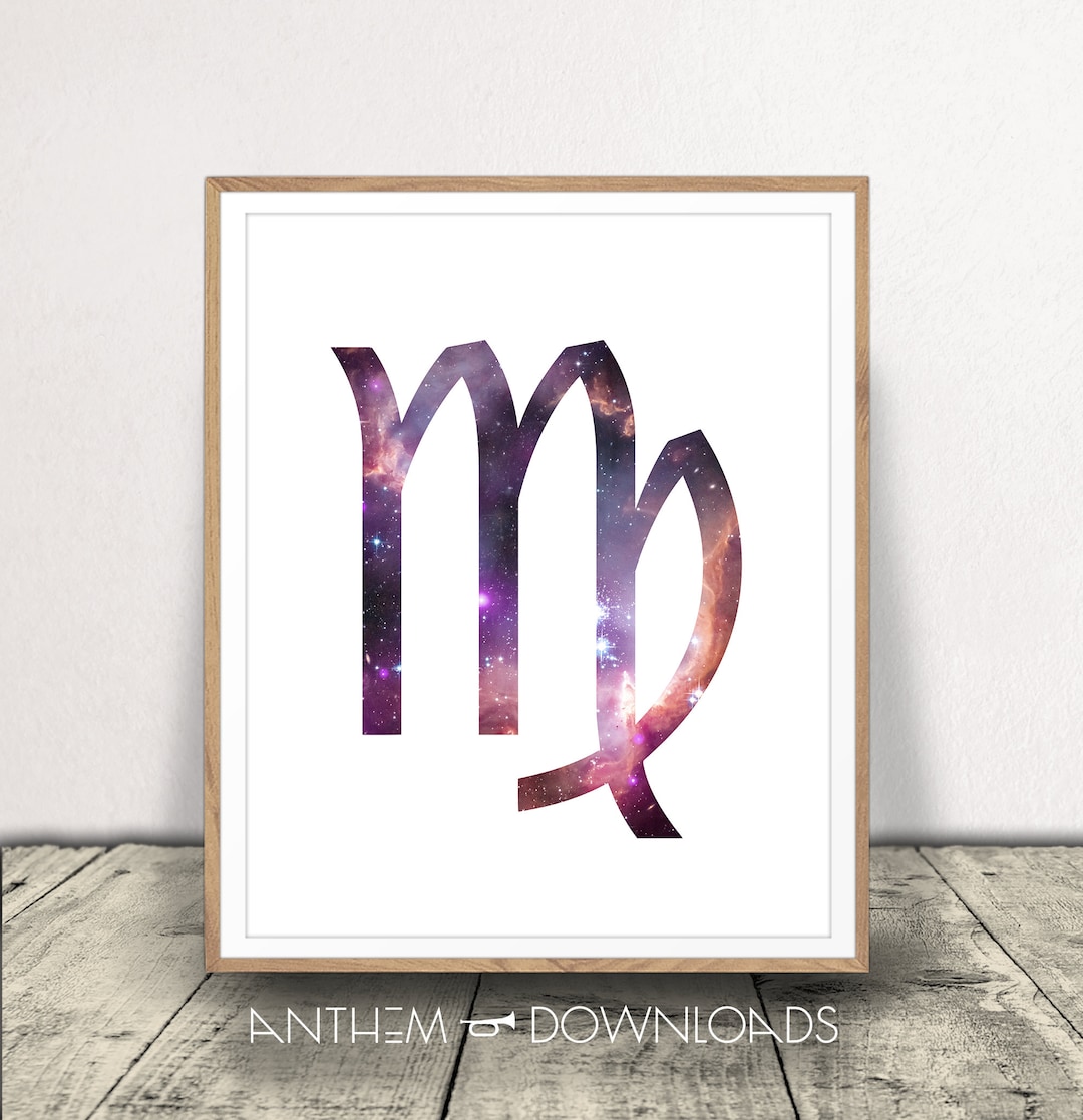 Printable Virgo Symbol - Constellation Art - Zodiac Decor - Astrology ...
