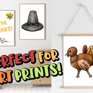 THANKSGIVING Watercolor Clipart - Holiday Printables - Kids Clipart ...