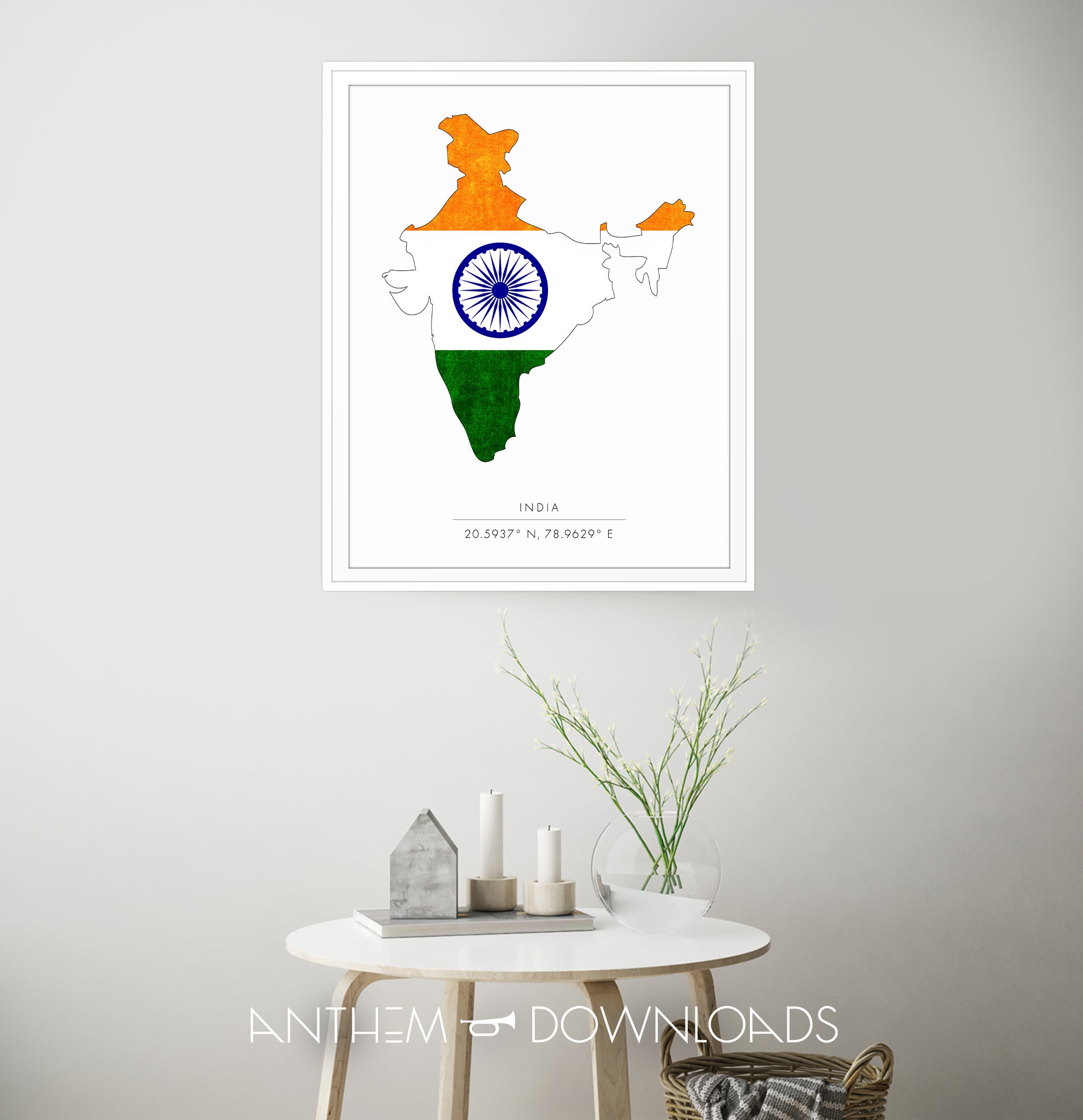 India Art Print - Digital Download - Map of India - Travel Poster ...