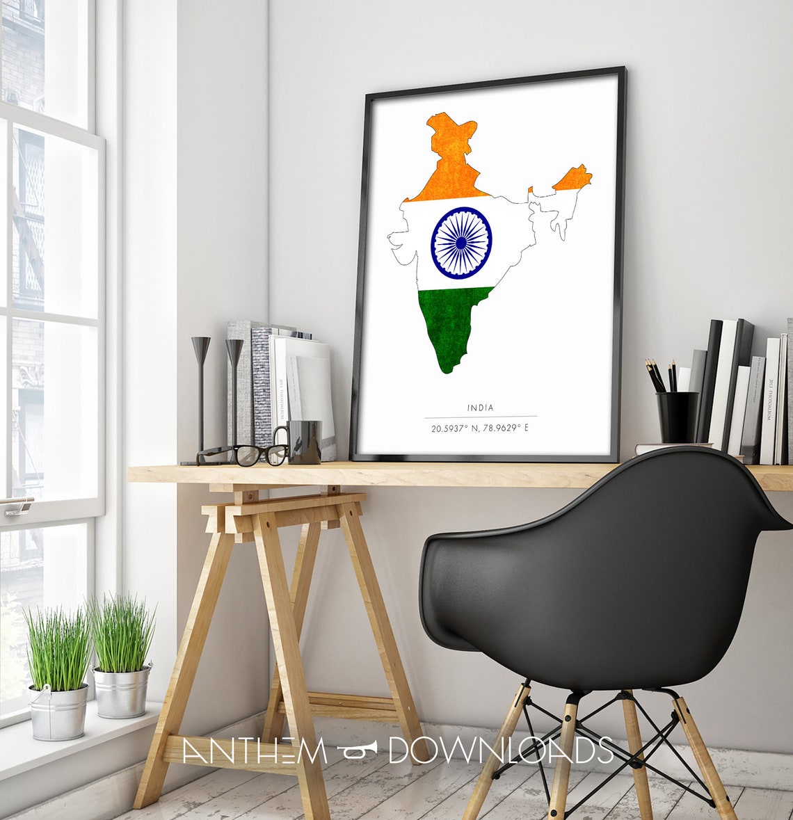 India Art Print Digital Download Map of India Travel Poster Family Gift ...