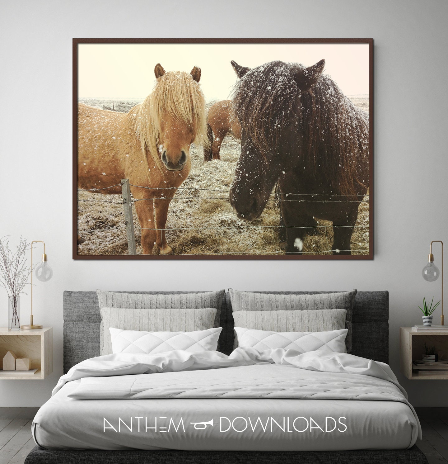 Horses Art Print - Horse Poster - Animal Lover Gift - Equestrian Wall ...