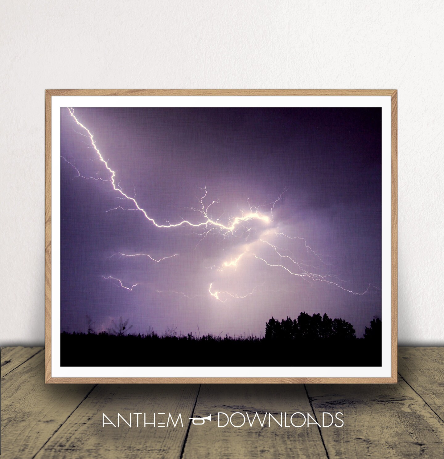 Lightning Art Print Purple Sky Photo Nature Decor Digital Download - Etsy
