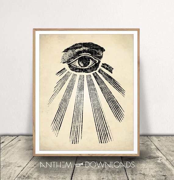 All Seeing Eye Print Occult Art Printable Eye Poster - Etsy