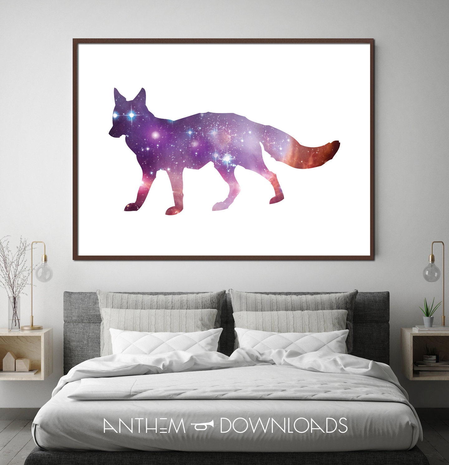 Fox Galaxy Art Astrology Wall Art Universe Poster Cosmos Print Stardust ...