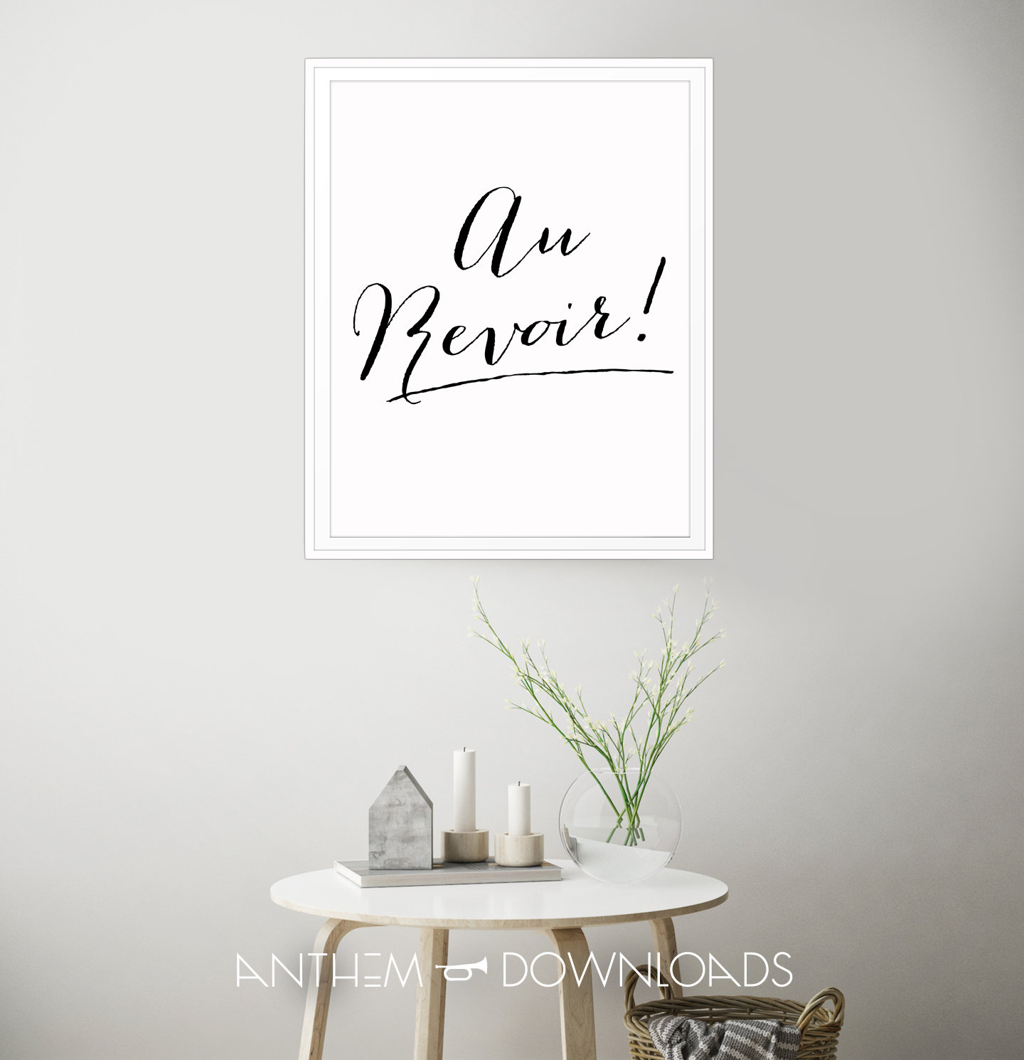 Au Revoir Art Print - Typography Poster - French Postcard - Goodbye ...