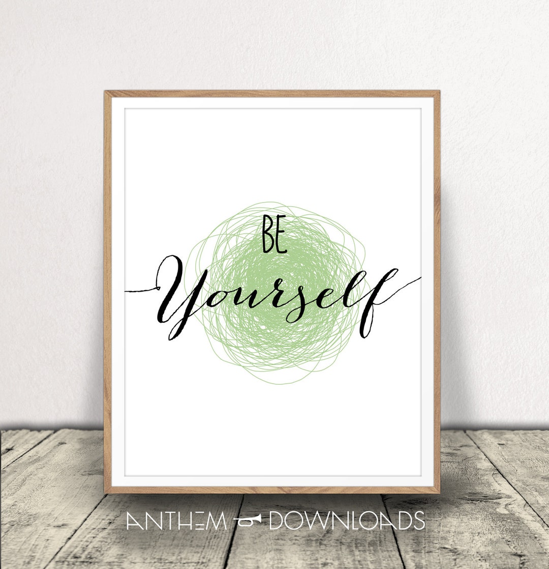 Be Yourself Art Print - Classroom Decor - Kids Room Poster ...