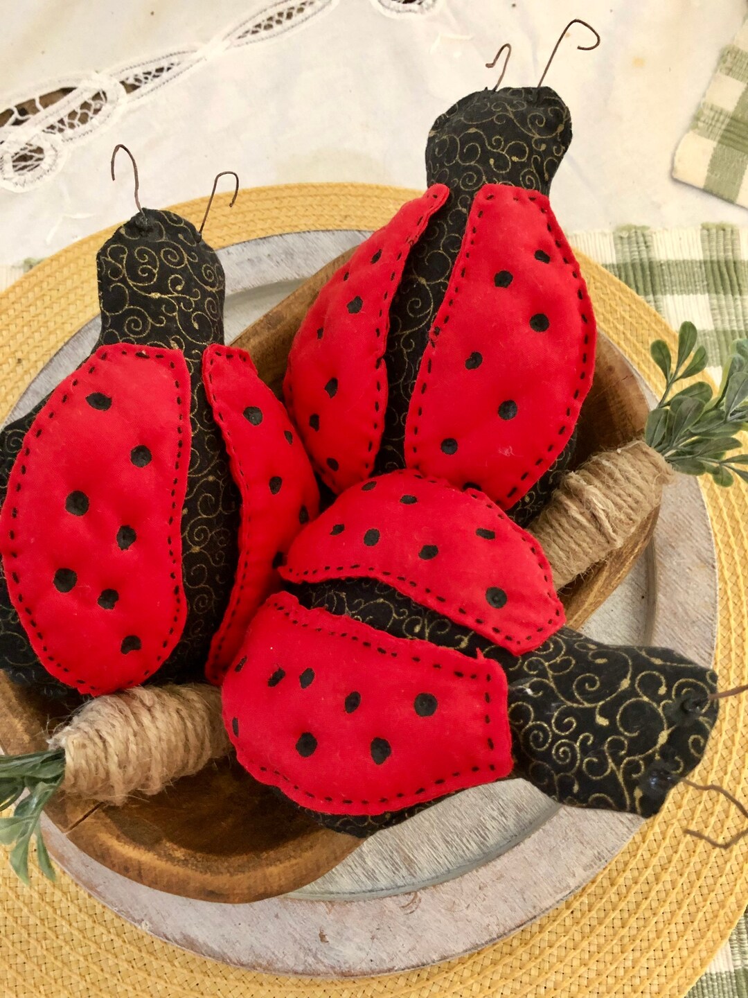 Set of 3 Ladybug Bowl fillers - Etsy Österreich
