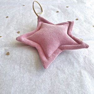 Dusty Pink Velvet Hanging Star, Nursery Wall Hang, Small Star ...