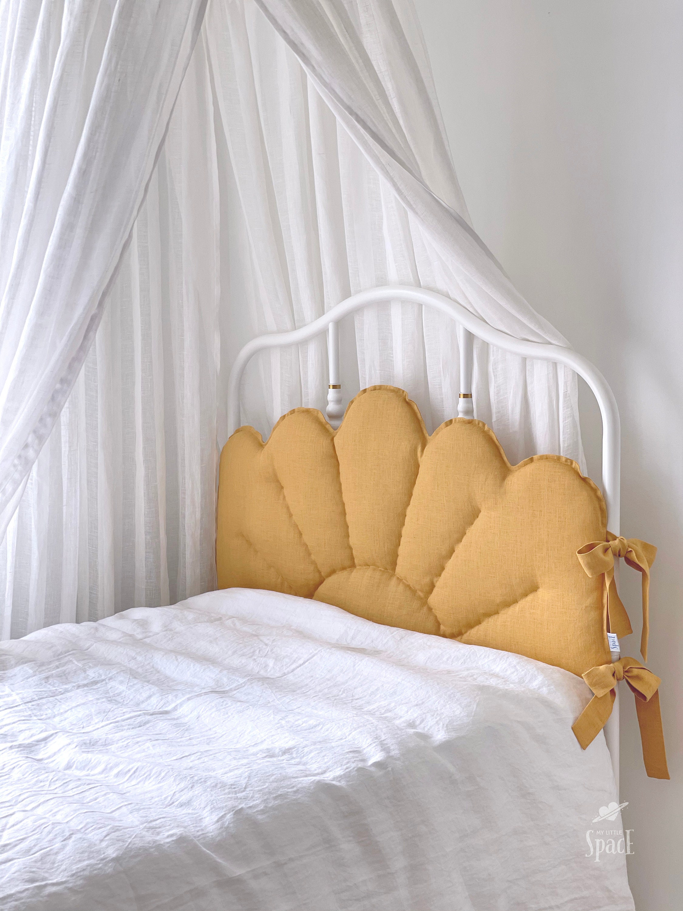 Mustard Linen Headboard Cushion / Headboard Pillow - Etsy UK