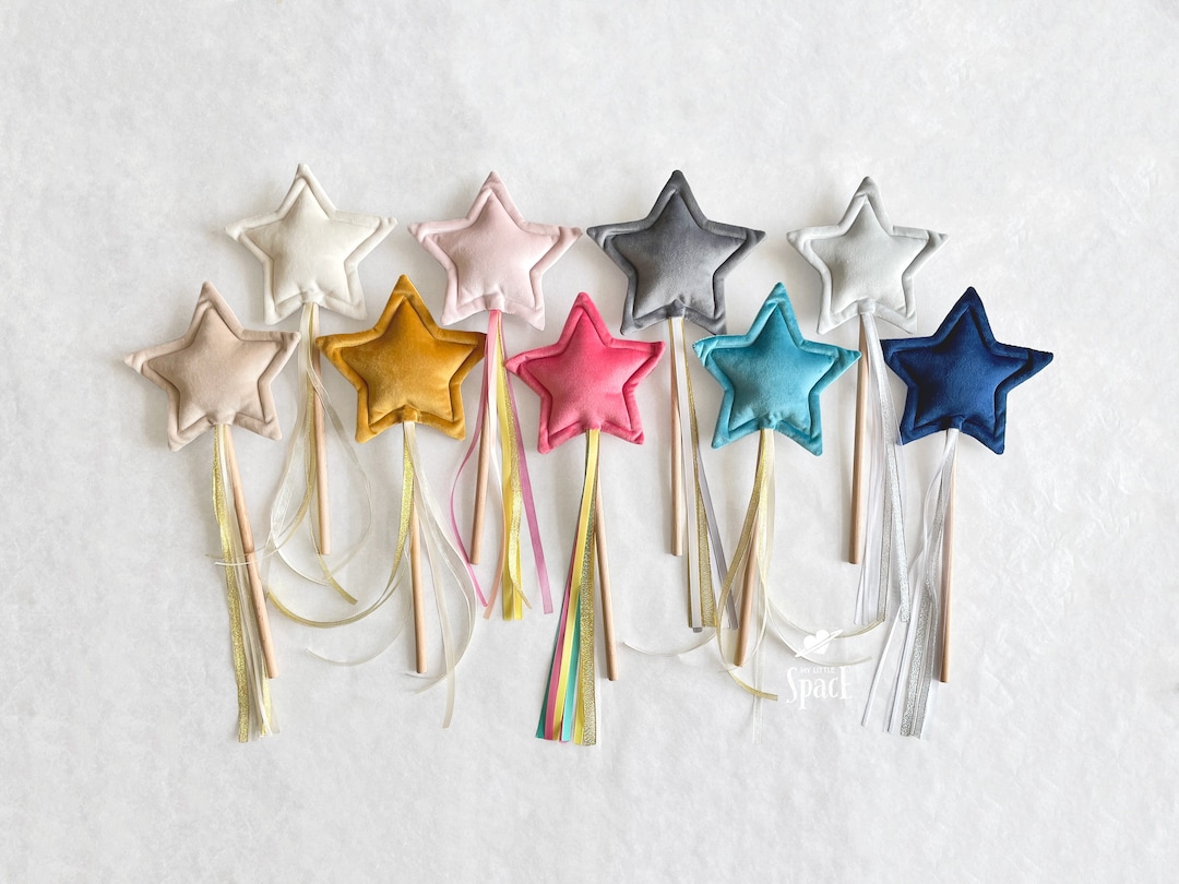 Velvet Magic Star Wand, Magical Fairy Wand, Magic Stick for Little ...