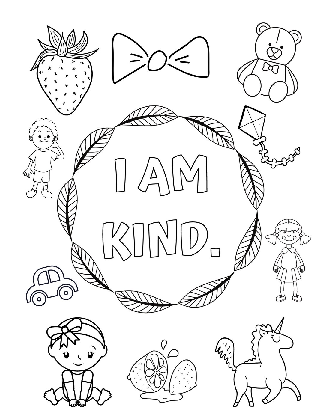 Printable Positive Affirmations Coloring Pages for Kids | 5-page ...