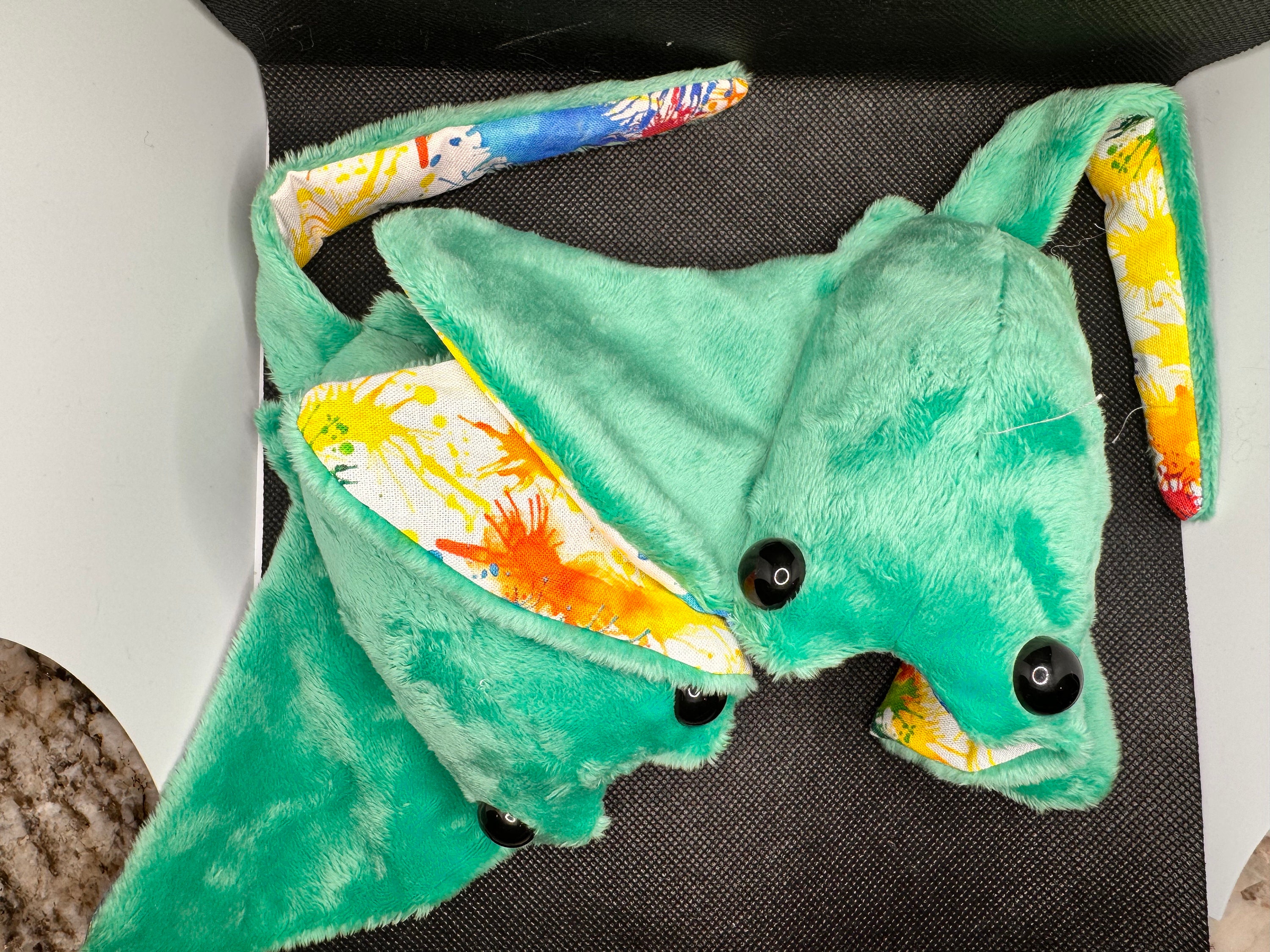 Stuffed Animal Stingray - Plush Paint Splatter Manta Ray - Abstract ...