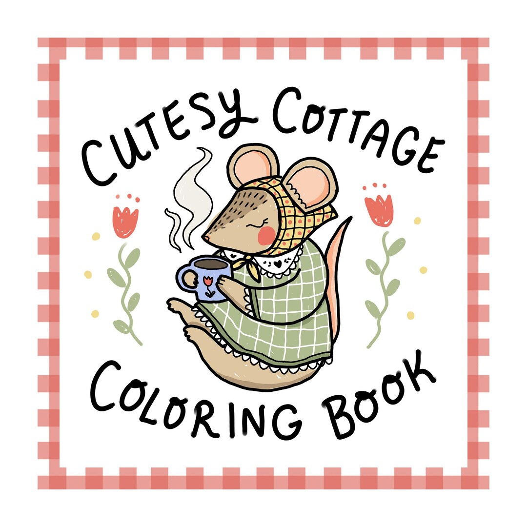 Cutesy Cottage Coloring Book - Printable Coloring Book - PDF Coloring ...
