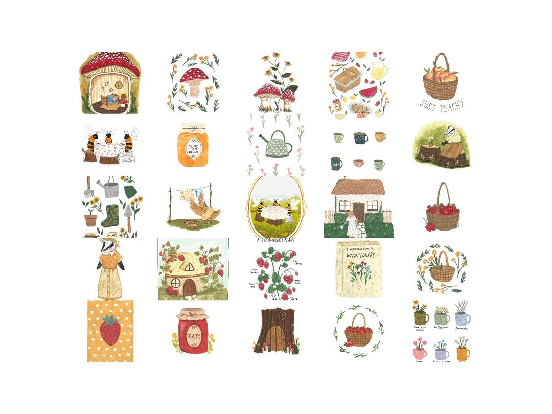 Cottagecore Art - 25 Printable Files - Etsy