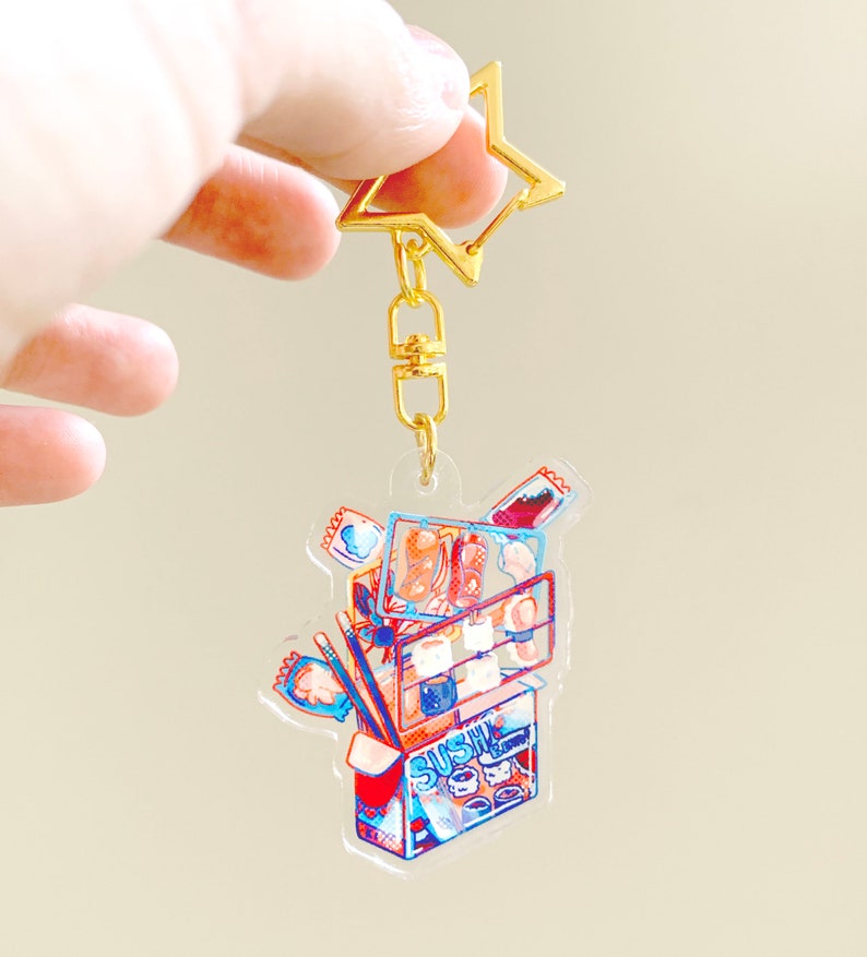 Bento Box | Acrylic Keychain |aesthetic Stickers,vinyl Decal,vaporwave ...