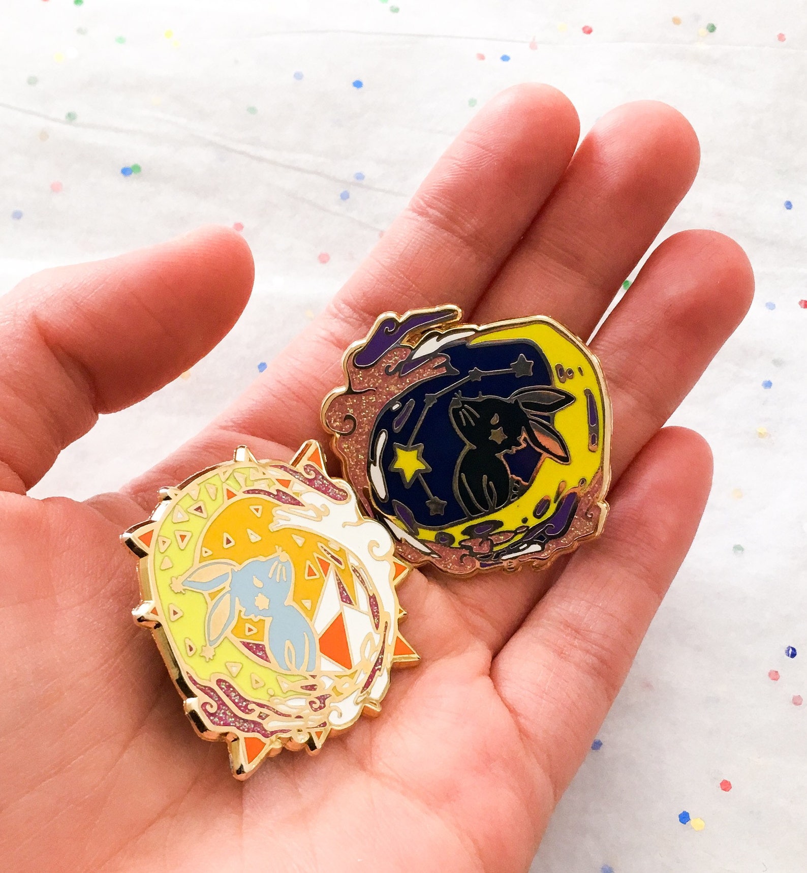Sun and Moon Enamel Pins Astrology Enamel Pin Hard Enamel - Etsy