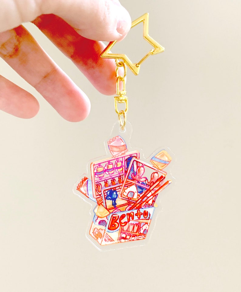 Bento Box | Acrylic Keychain |aesthetic Stickers,vinyl Decal,vaporwave ...