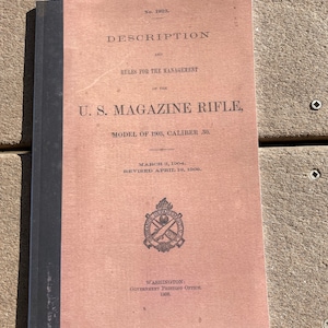 U.S. Army Magazine Rifle Model 1903 Caliber 30 Springfield M1903 Book ...